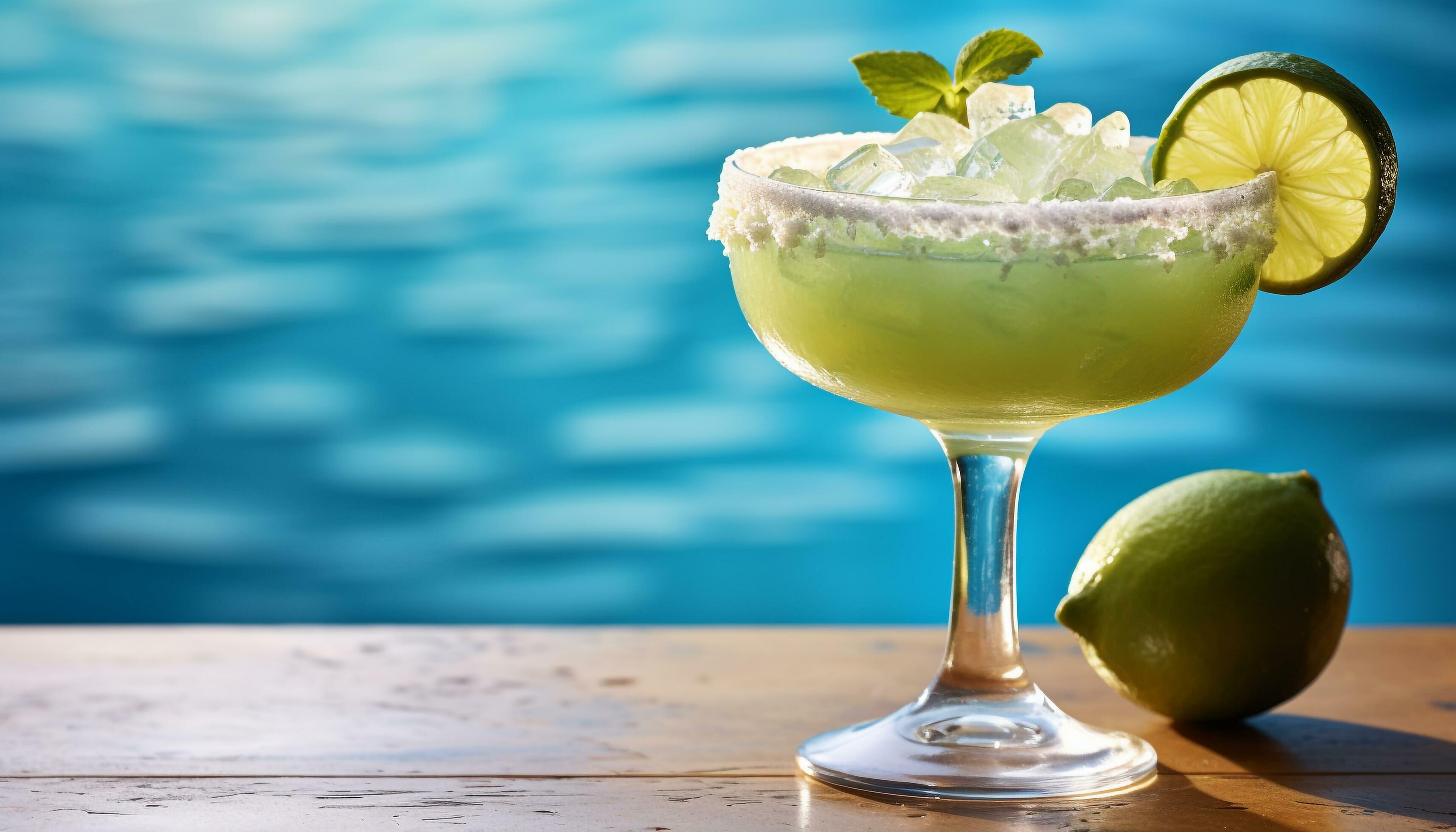 AI generated Refreshing citrus cocktail on wooden table, summer vibes generated by AI 36210575 ...