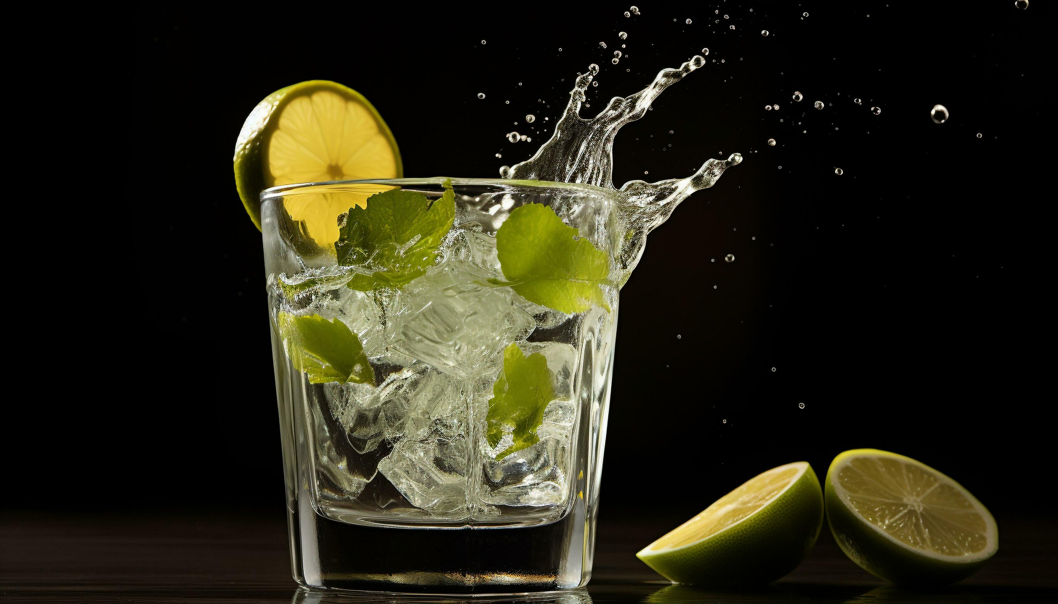 AI generated Refreshing citrus cocktail with lime, lemon, and ice generated by AI 36210694 Stock ...