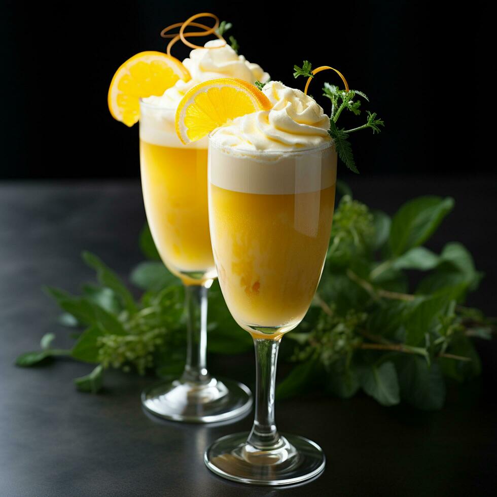 AI generated Refreshing citrus cocktail on a wooden table generated by AI 36210946 Stock Photo ...
