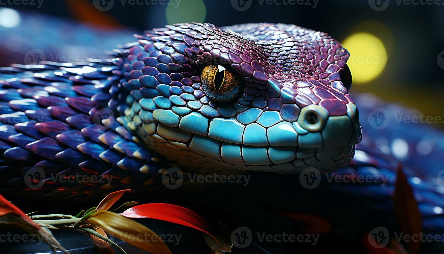 AI generated Spotted snake in the wild, danger in nature generated by ...