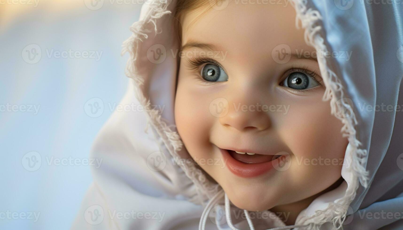 AI generated Smiling child, cute portrait, cheerful happiness, innocent ...