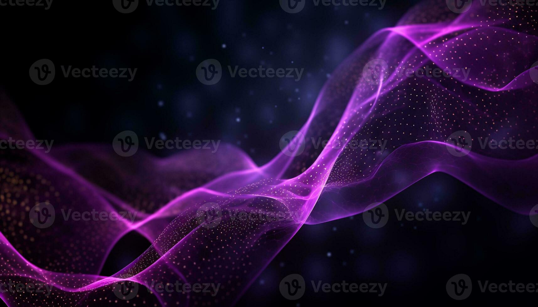 Ai Generated Abstract Wave Pattern In Futuristic Backdrop Glowing Blue