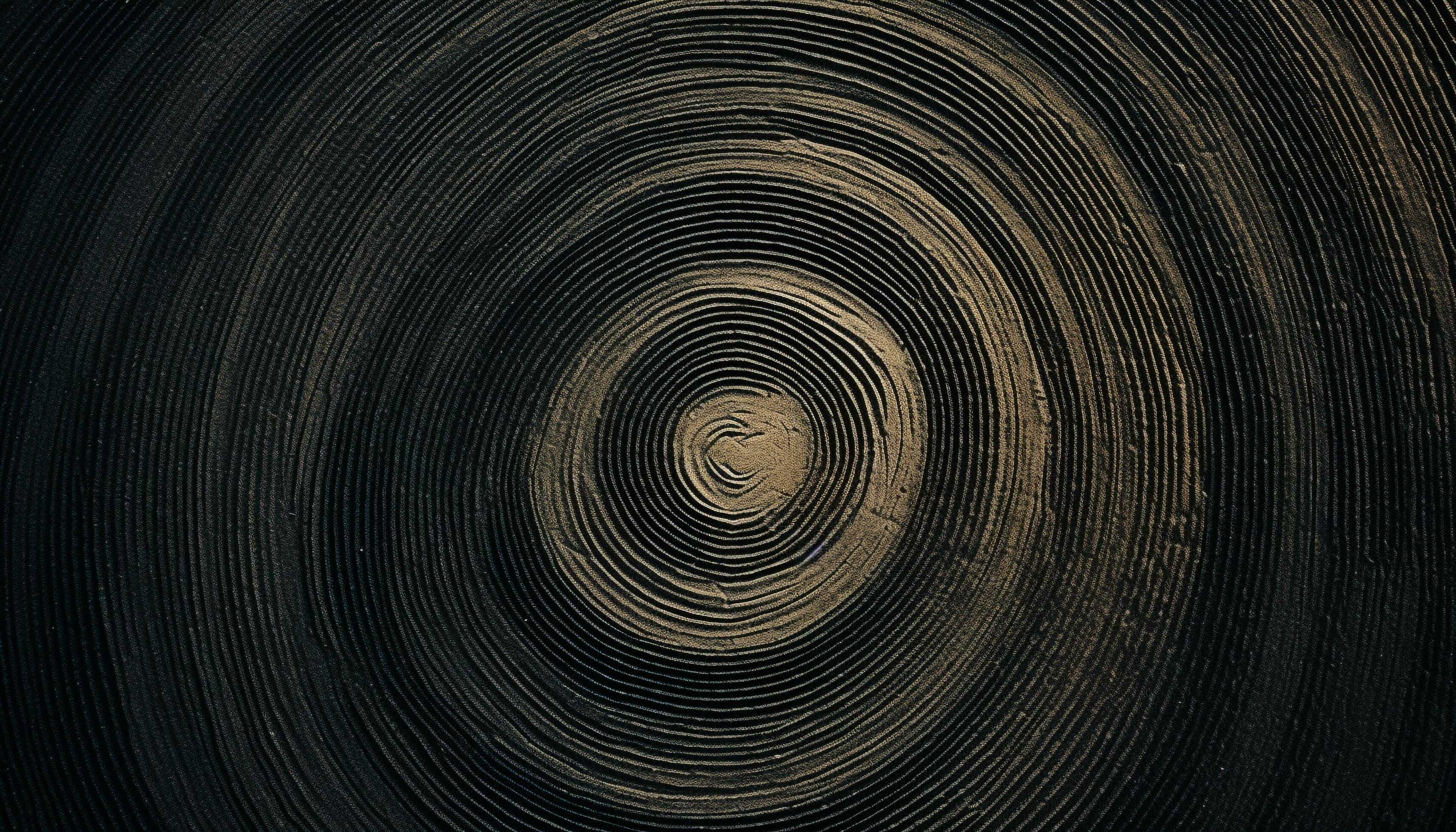 AI generated Abstract circle design with spiral shape and concentric ...