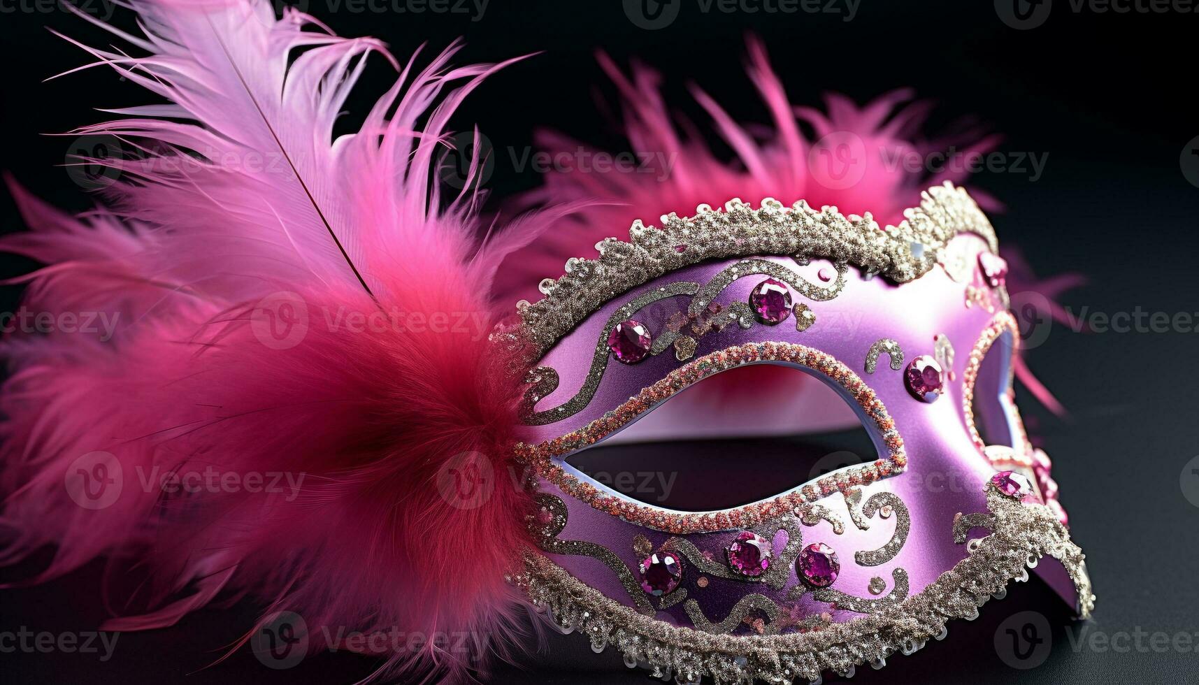 Ai Generated Feathered Mask Brings Elegance To Mardi Gras Celebration