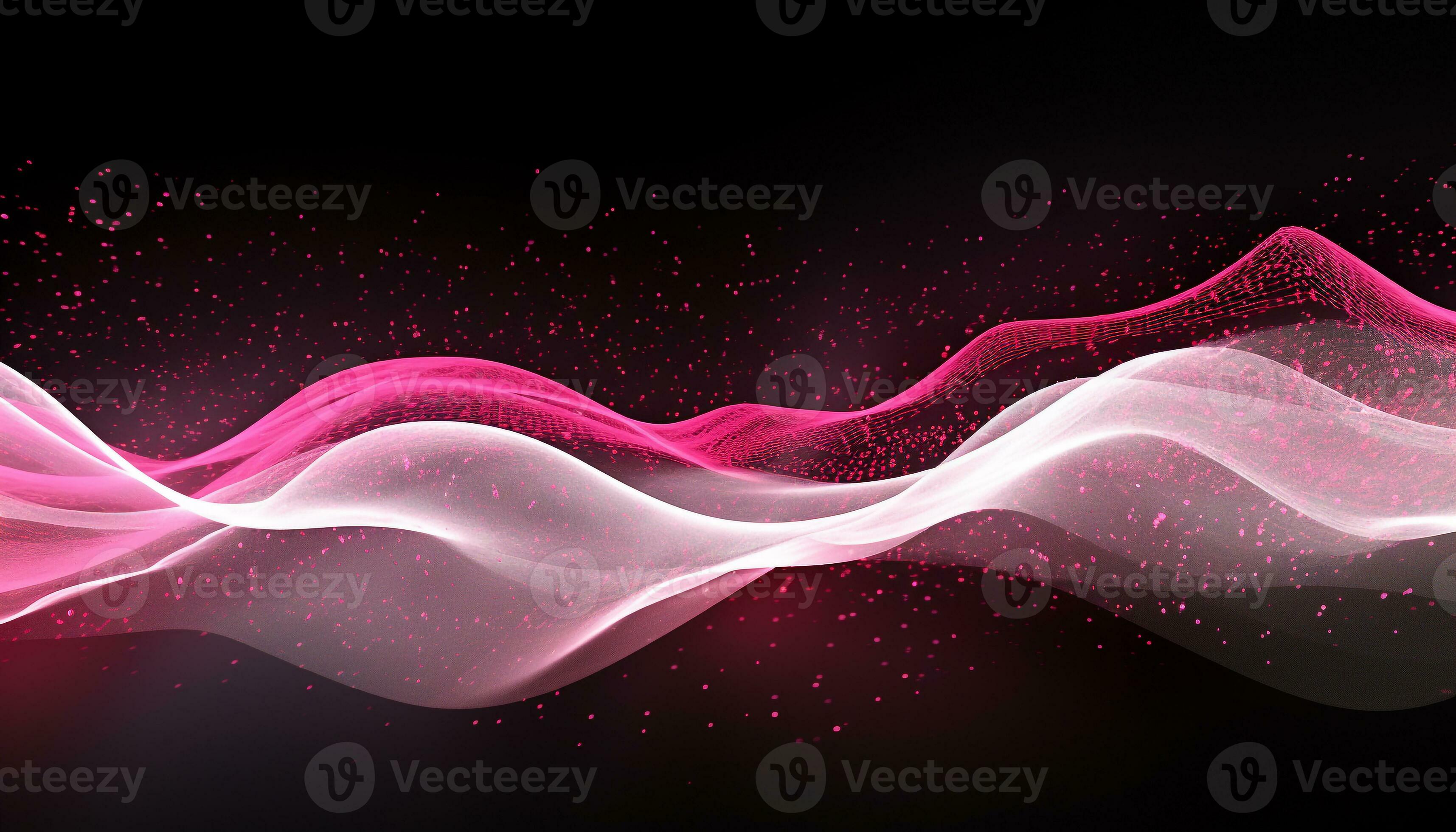 Ai Generated Abstract Wave Pattern Design In Glowing Multi Colored