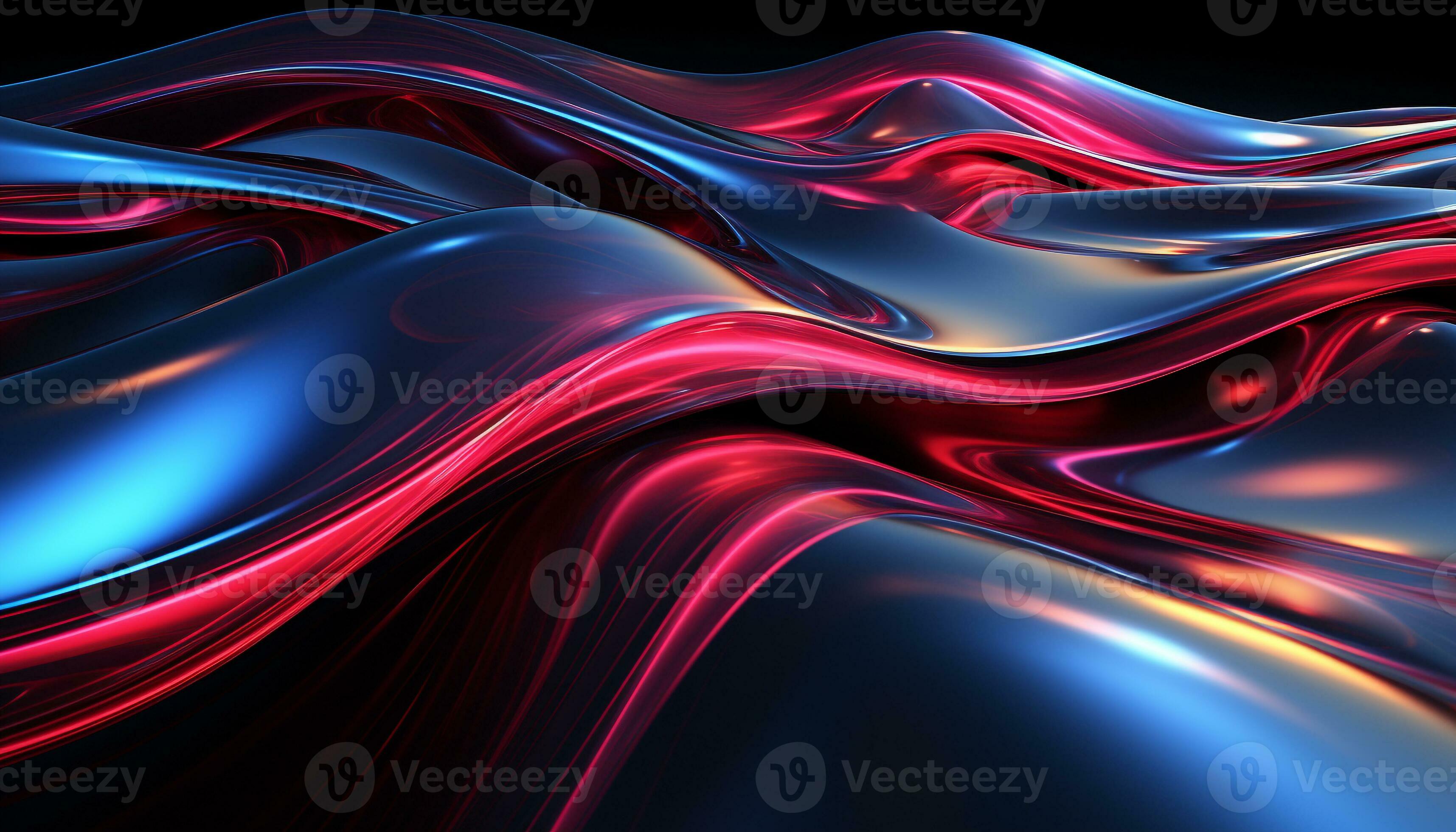 Ai Generated Abstract Wave Pattern In Vibrant Colors Digitally Generated Generated By Ai