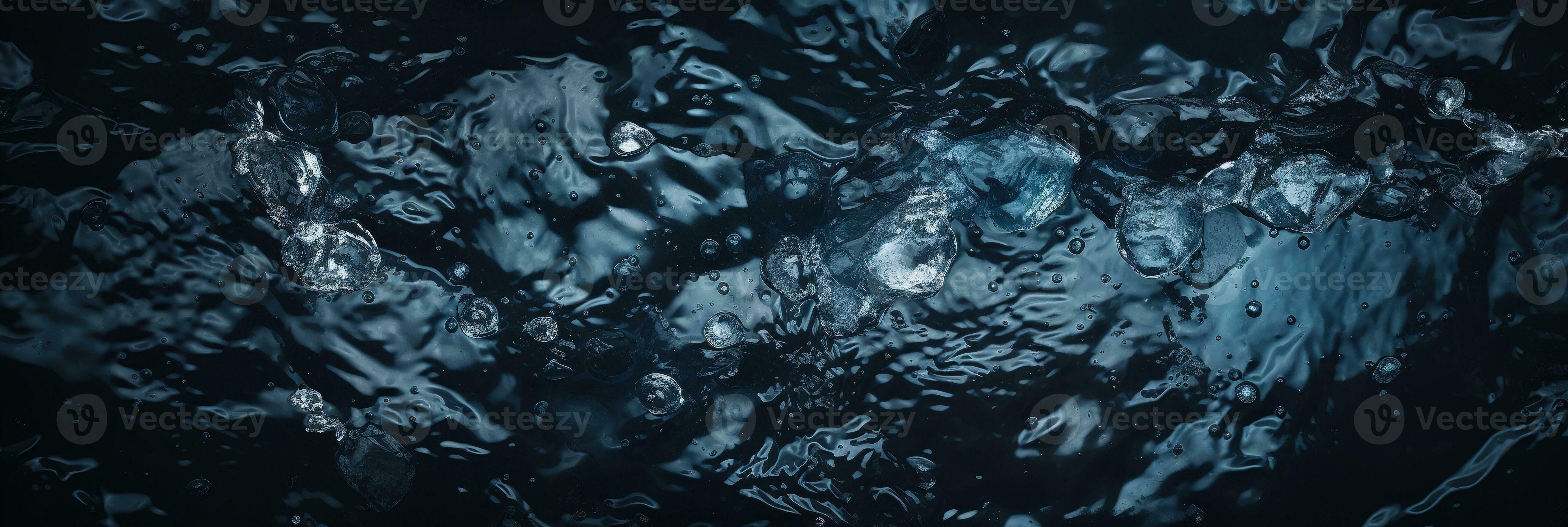 AI generated banner dark blue water surface with ripples top view ... AI generated banner dark blue water surface with ripples top view ...
