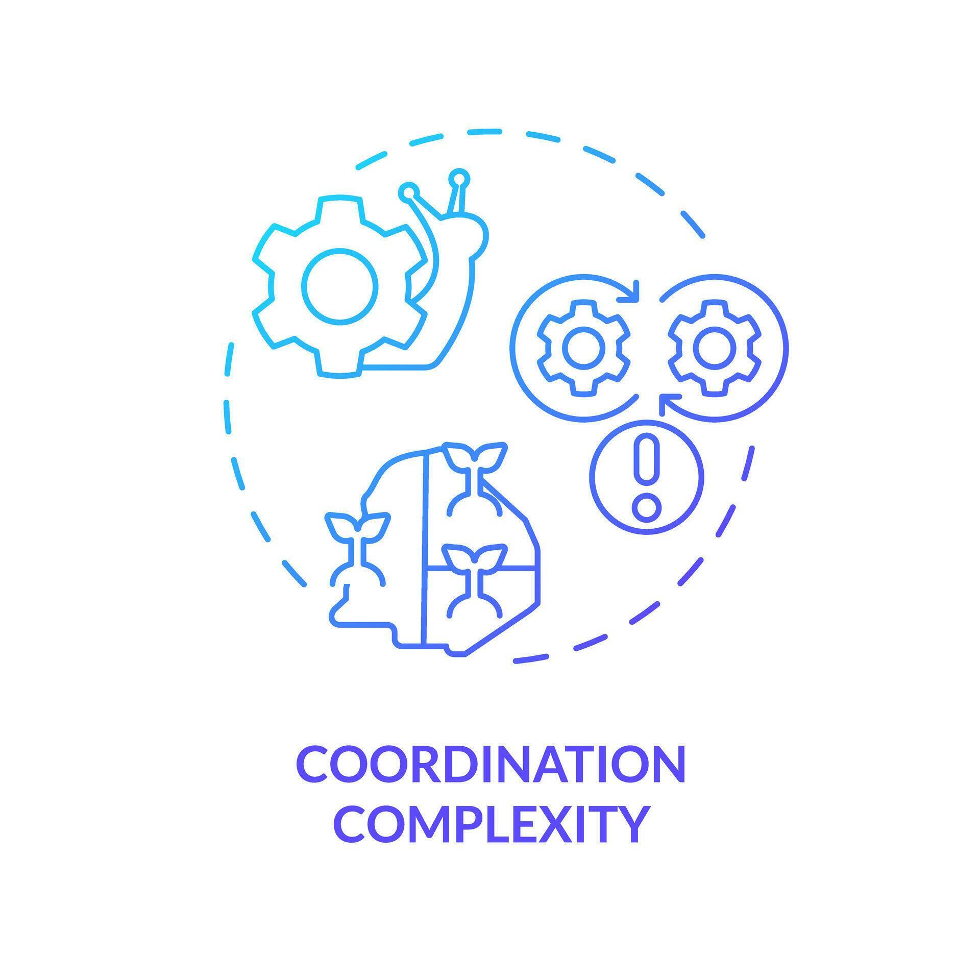 2d Gradient Coordination Complexity Icon Creative Isolated Vector Thin Line Illustration
