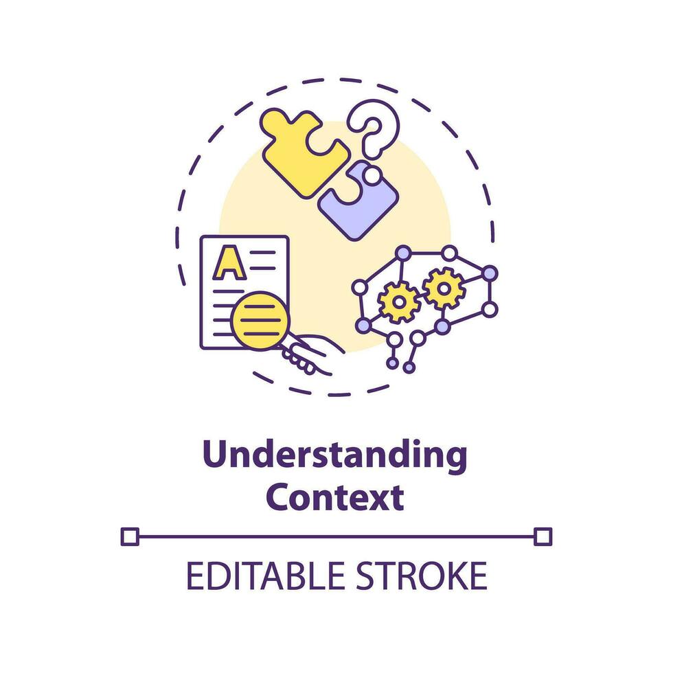 2d Editable Multicolor Understanding Context Icon Simple Isolated