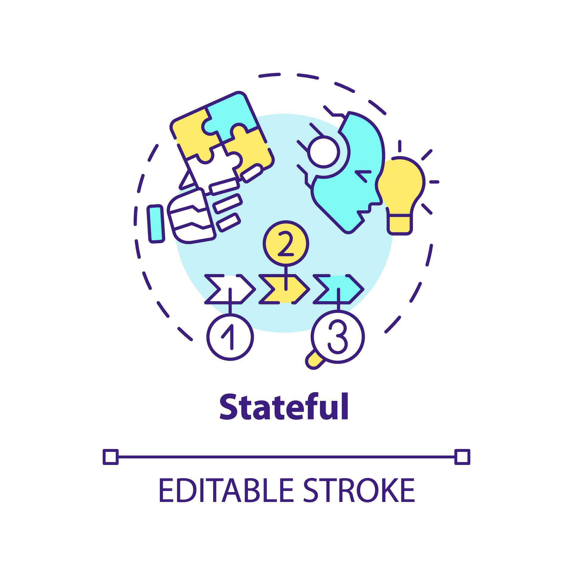 2d Editable Multicolor Stateful Icon Simple Isolated Vector Thin Line