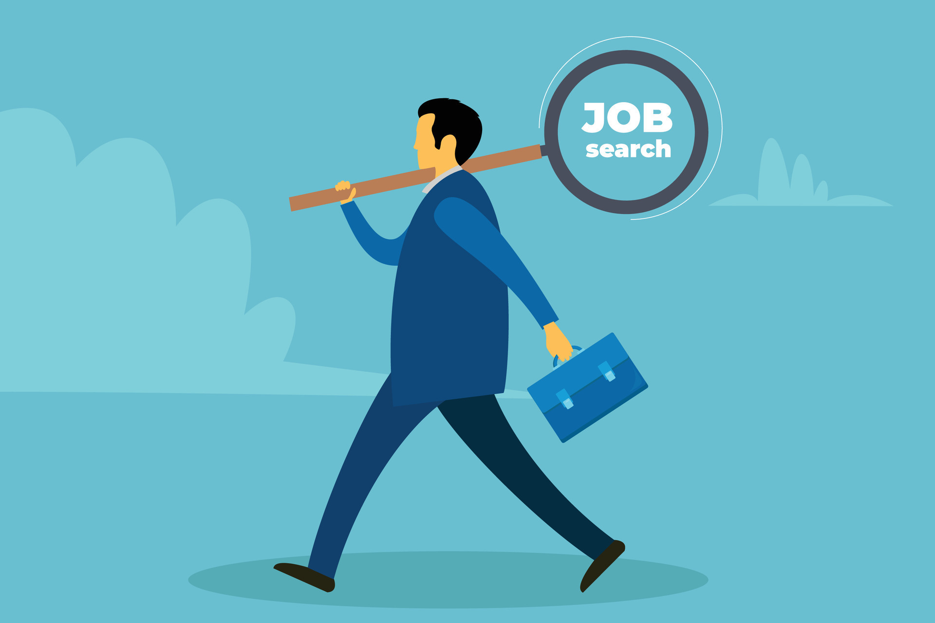 Man looking for job, employment and job vacancy vector illustration ... Man looking for job, employment and job vacancy vector illustration ...