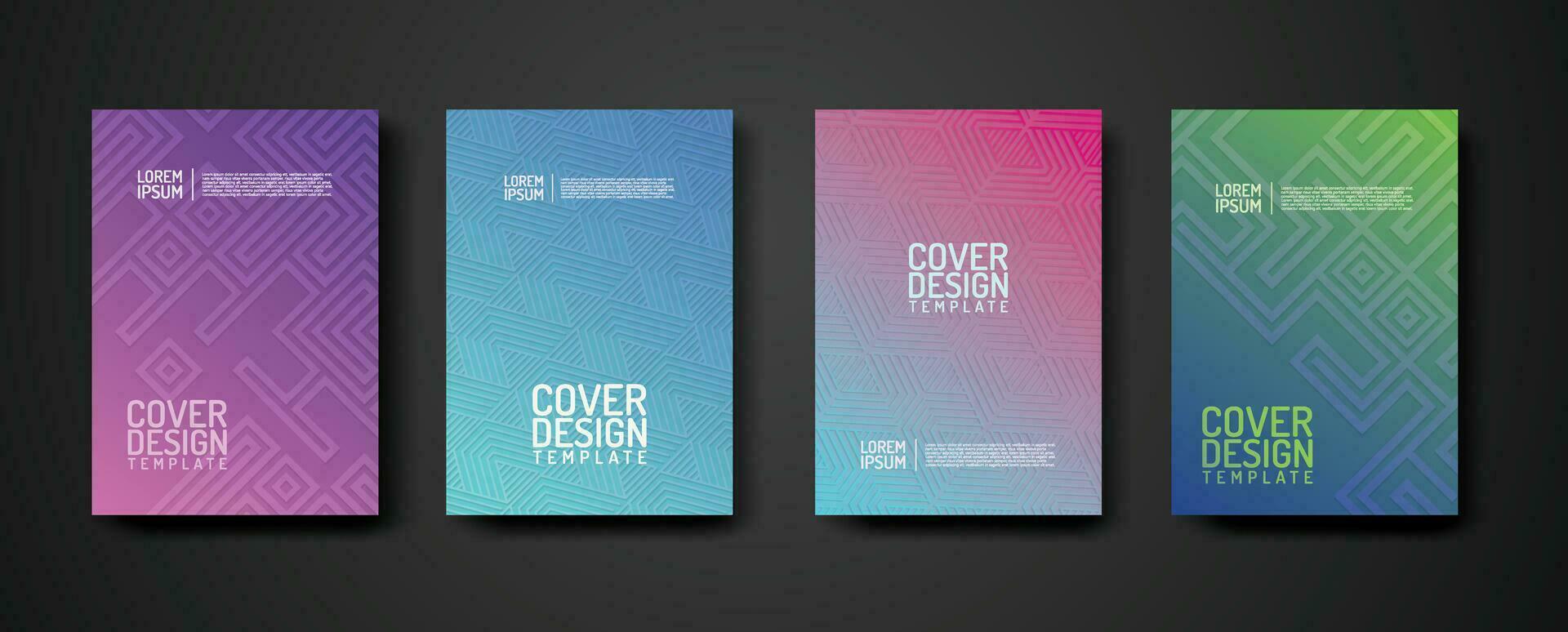 set cover Design template with geometric lines textured pattern ...