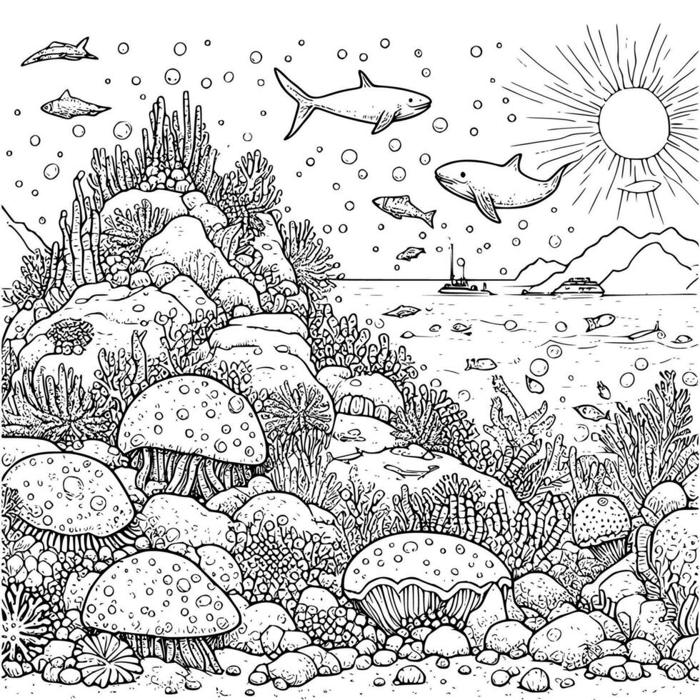 Underwater Seascape Coloring Pages [2025]