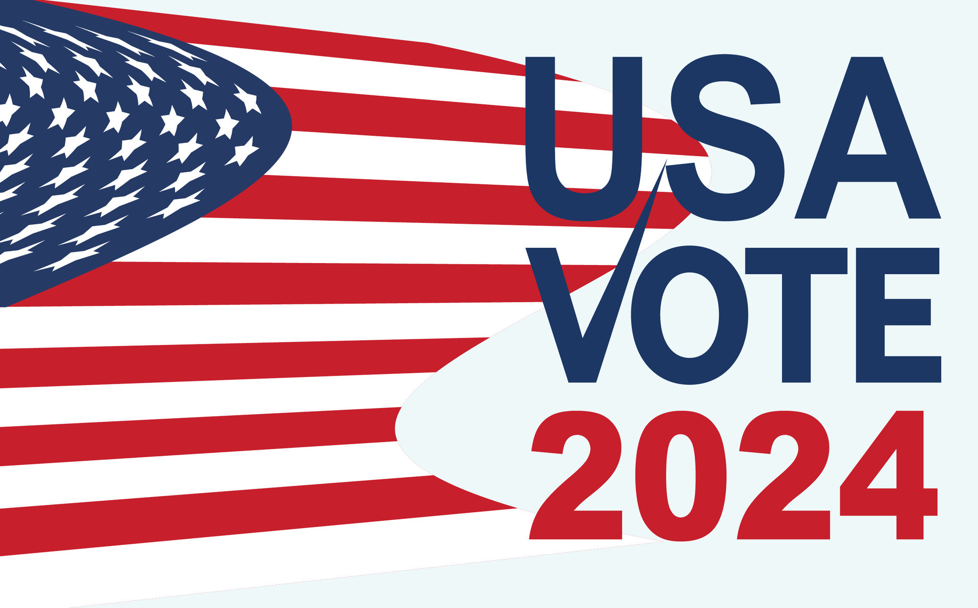 2024 Presidential election day in USA, november 5, card design. Vote ...