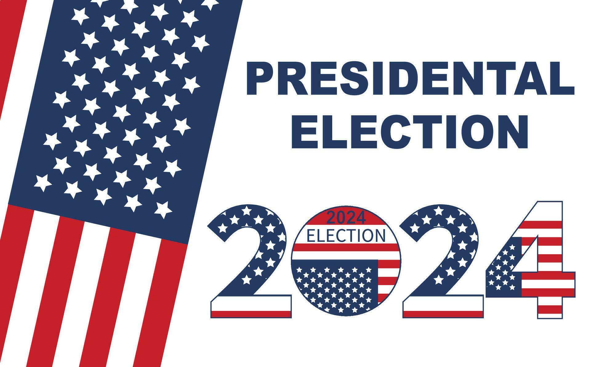 2024 Presidential election day in USA, november 5, card design. Vote ...