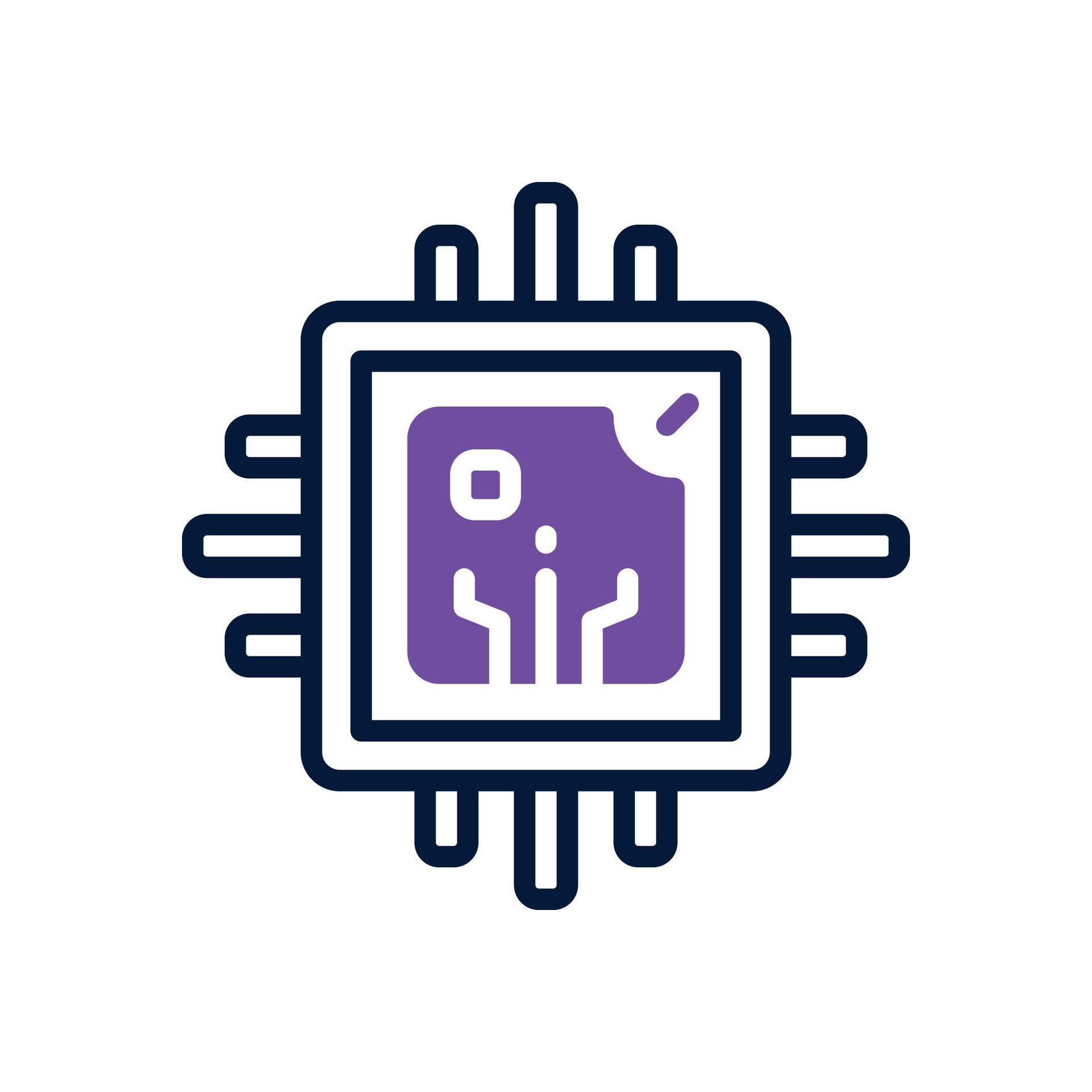 processor icon. vector dual tone icon for your website, mobile ...