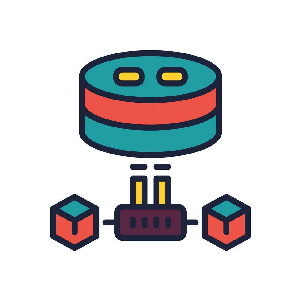 big data icon. vector filled color icon for your website, mobile ...