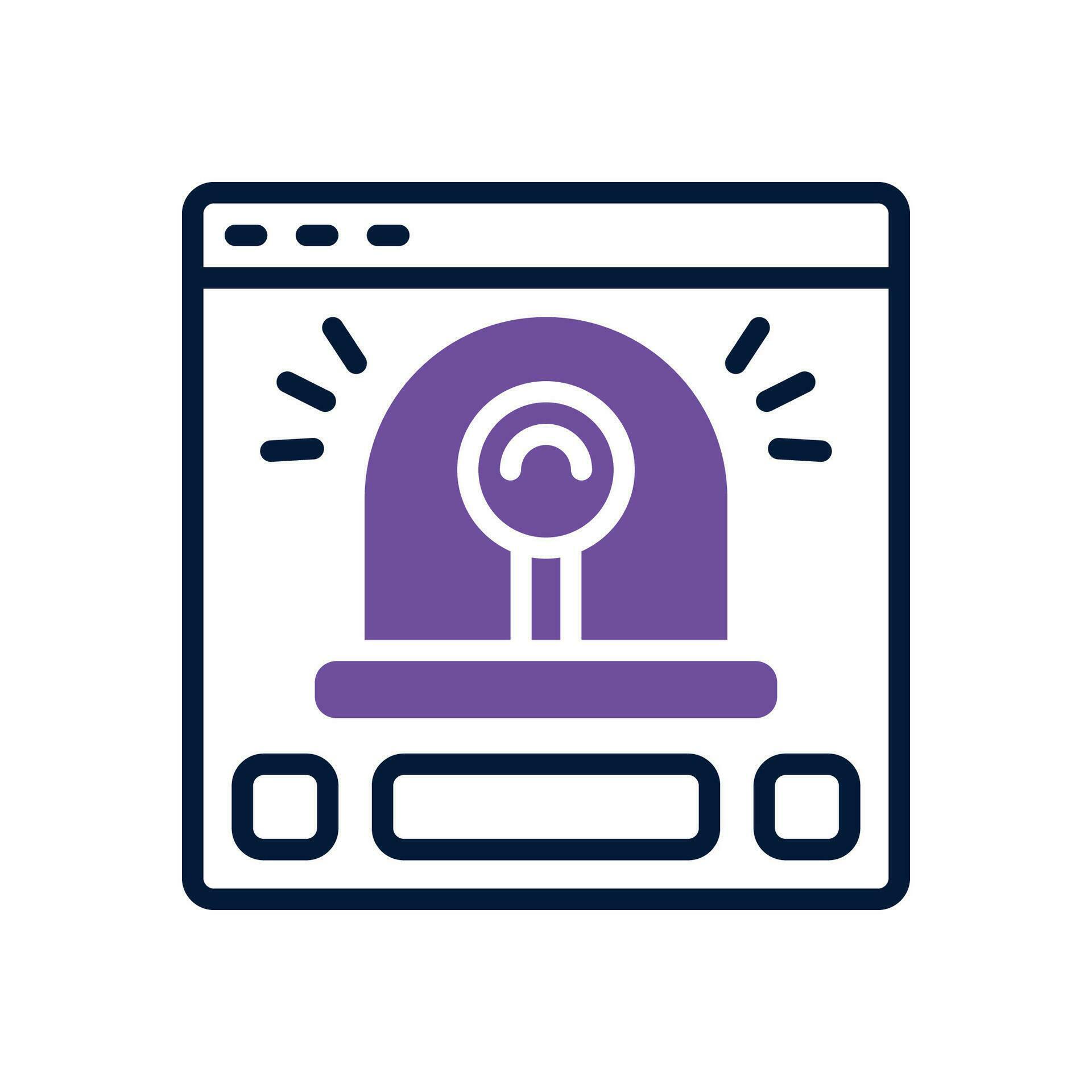 alert icon. vector dual tone icon for your website, mobile ...