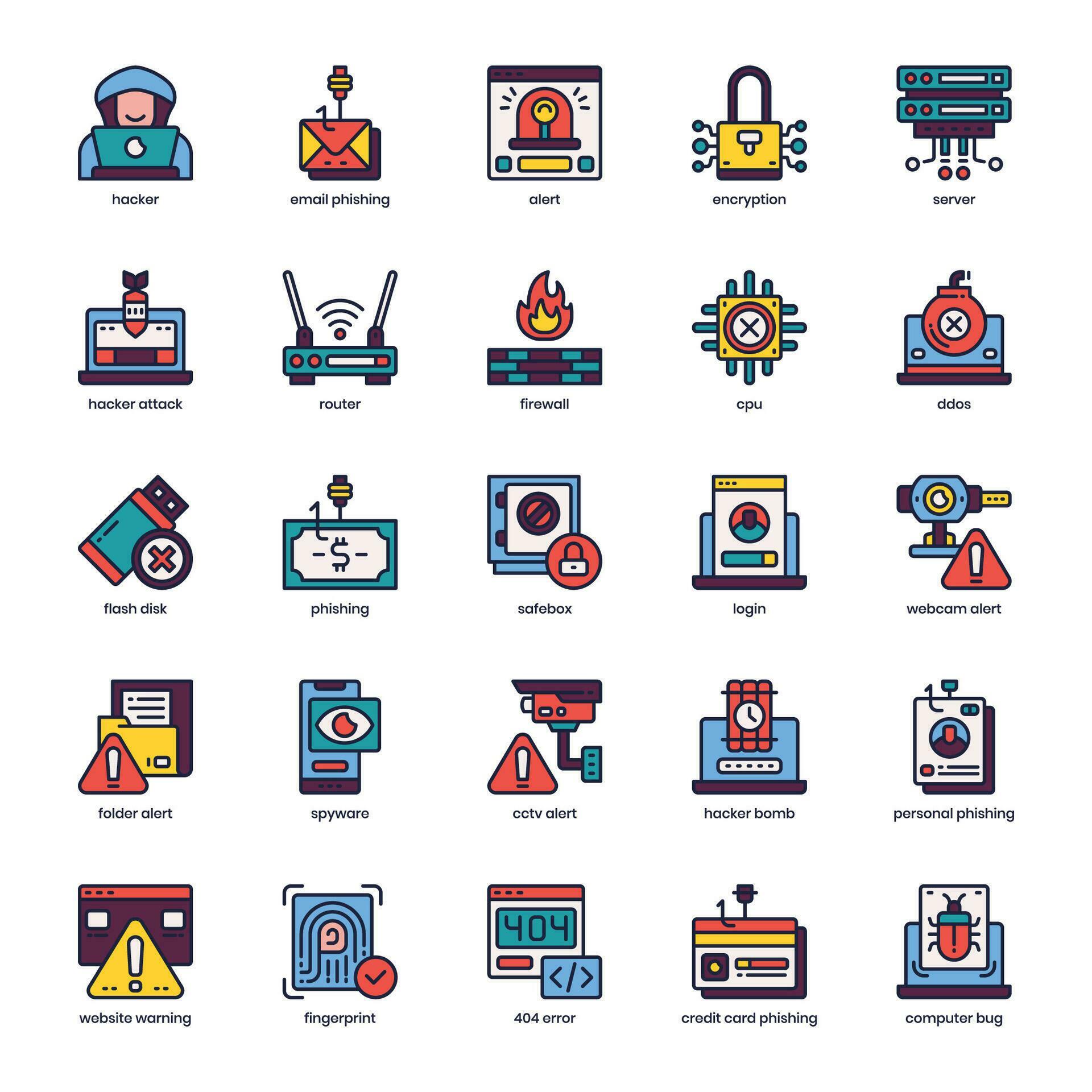 Hacker Attack icon pack for your website design, logo, app, and user ...