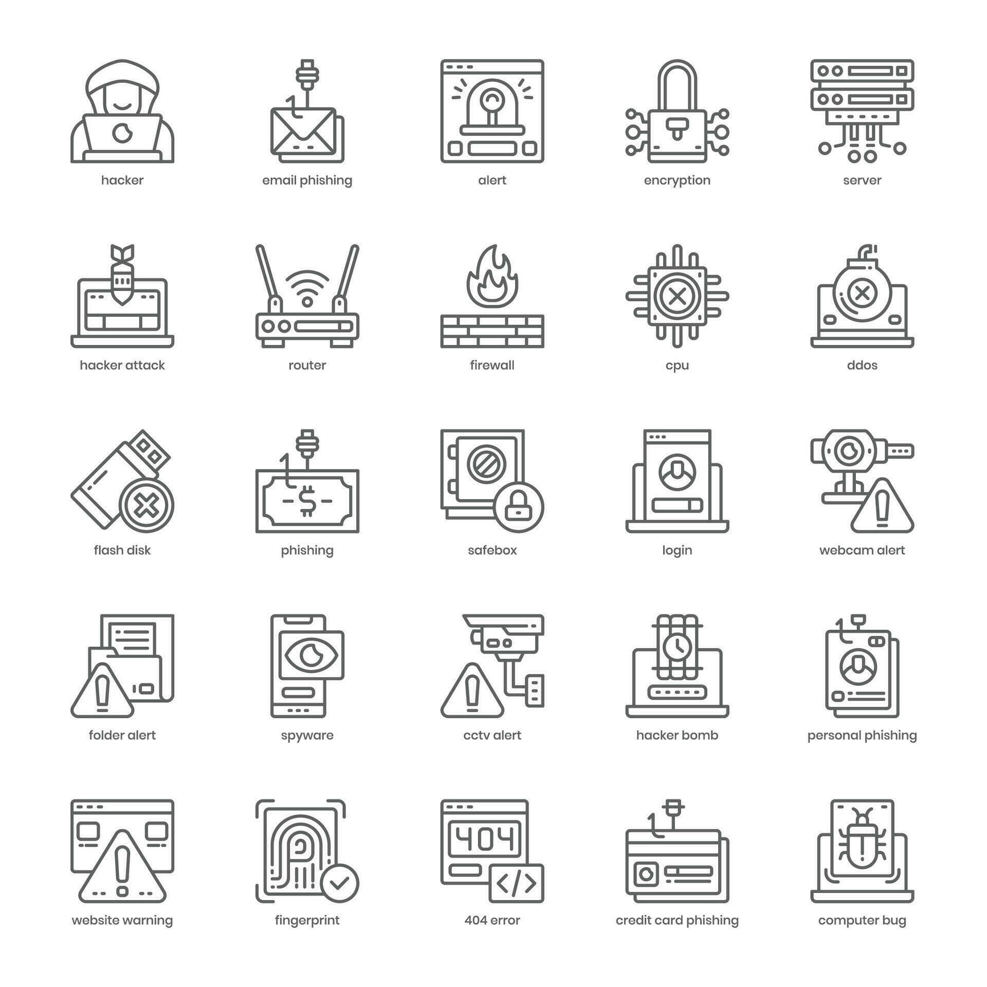 Hacker Attack icon pack for your website design, logo, app, and user ...