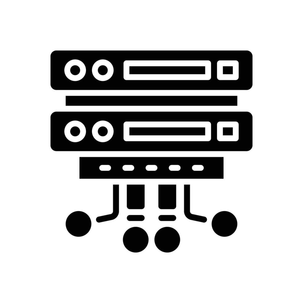 servidor icono. vector glifo icono para tu sitio web, móvil, presentación, y logo diseño ...