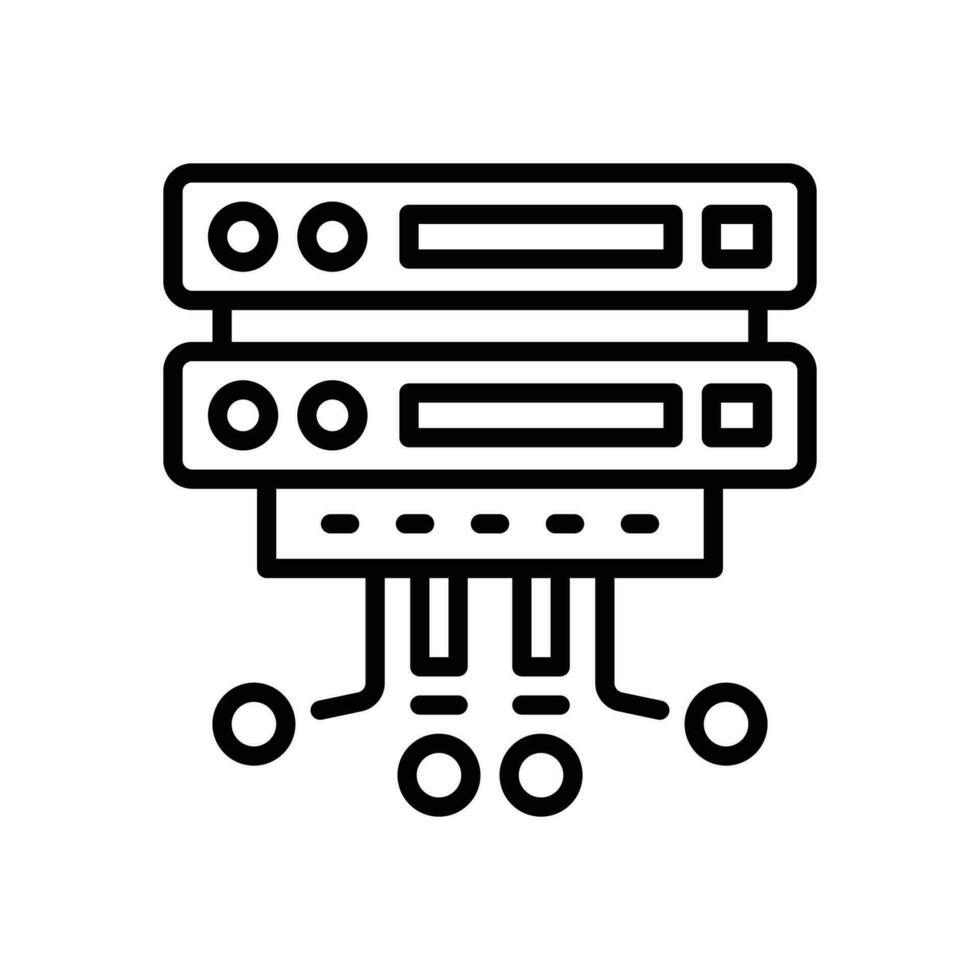 server icon. vector line icon for your website, mobile, presentation ...