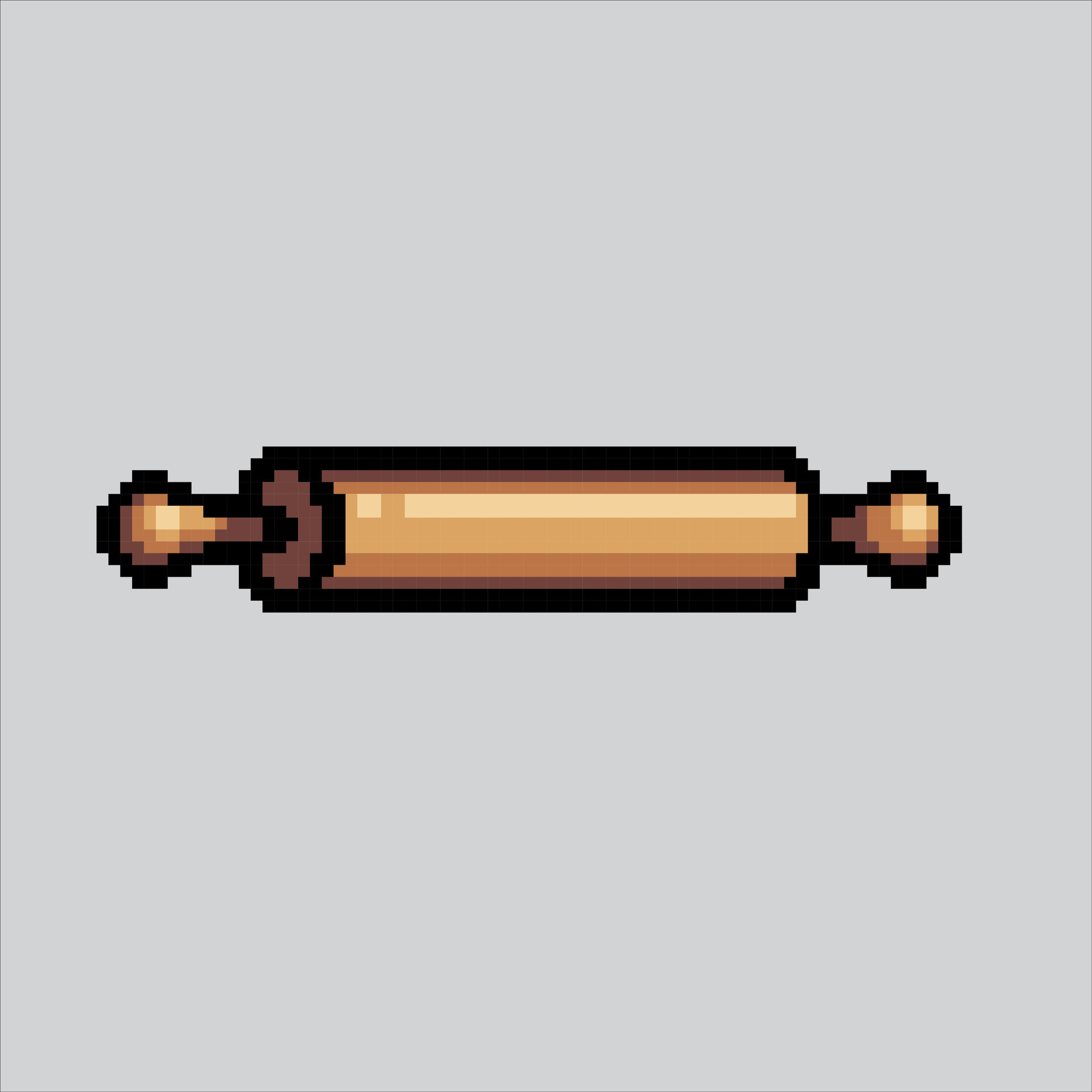 Pixel art illustration Rolling Pin. Pixelated Rolling Pins. Kitchen Rolling Pins pixelated for ...