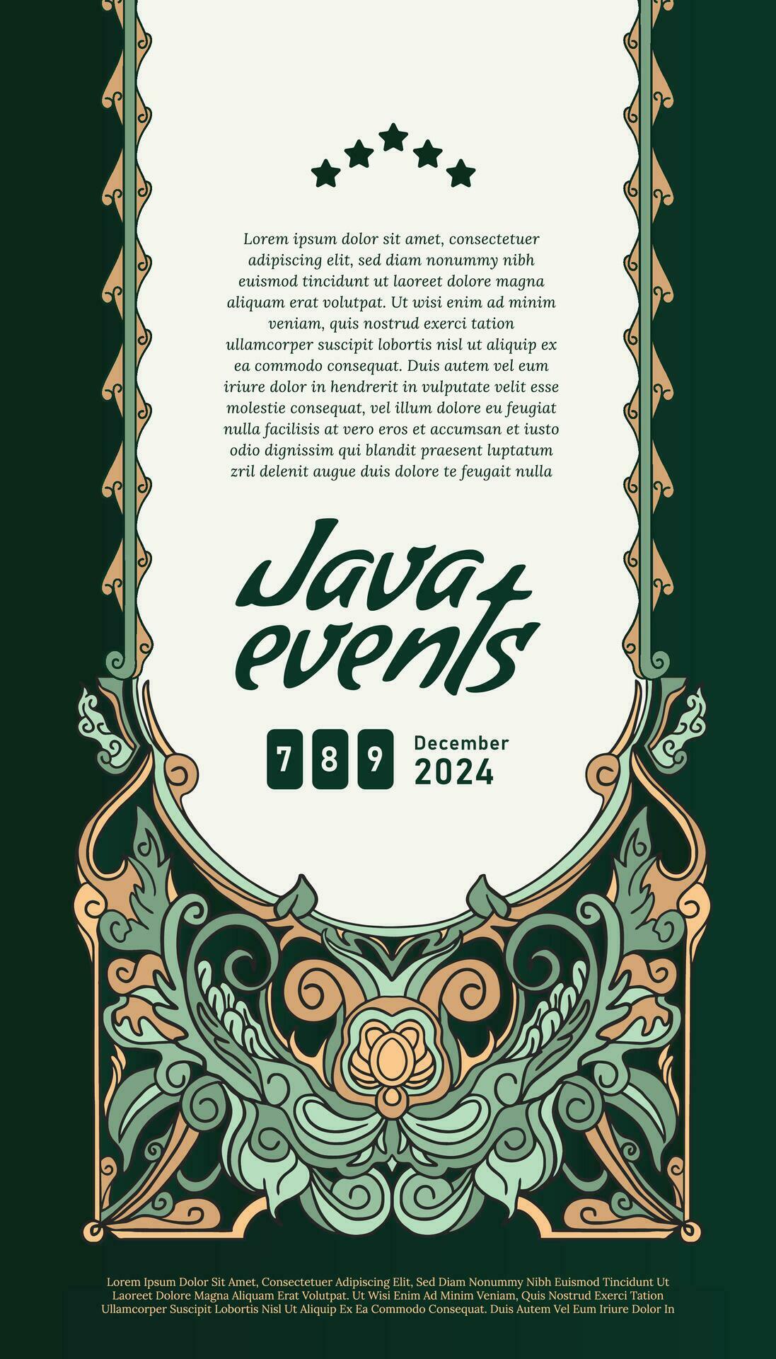 javanese event poster idea with vintage border design idea 36242186 ...