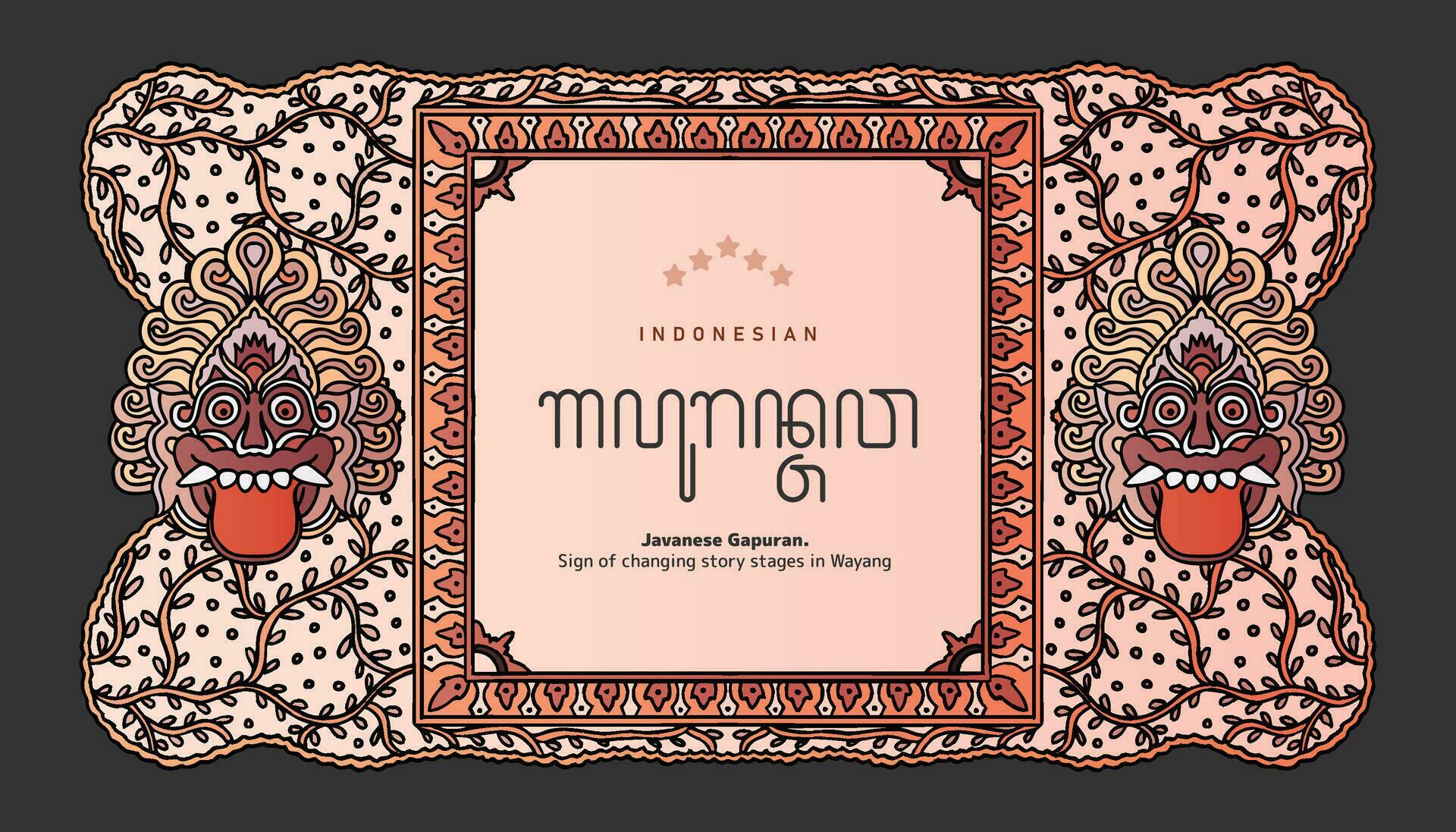 Ethnic javanese frame design idea for event background or social media ...