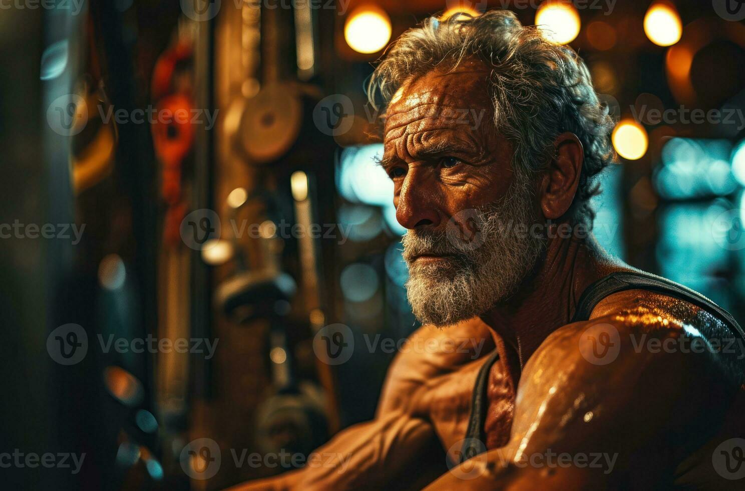 Ai Generated Strong Grandpa In The Gym Showing Muscles Diverse Active Seniors Pictures 36248208