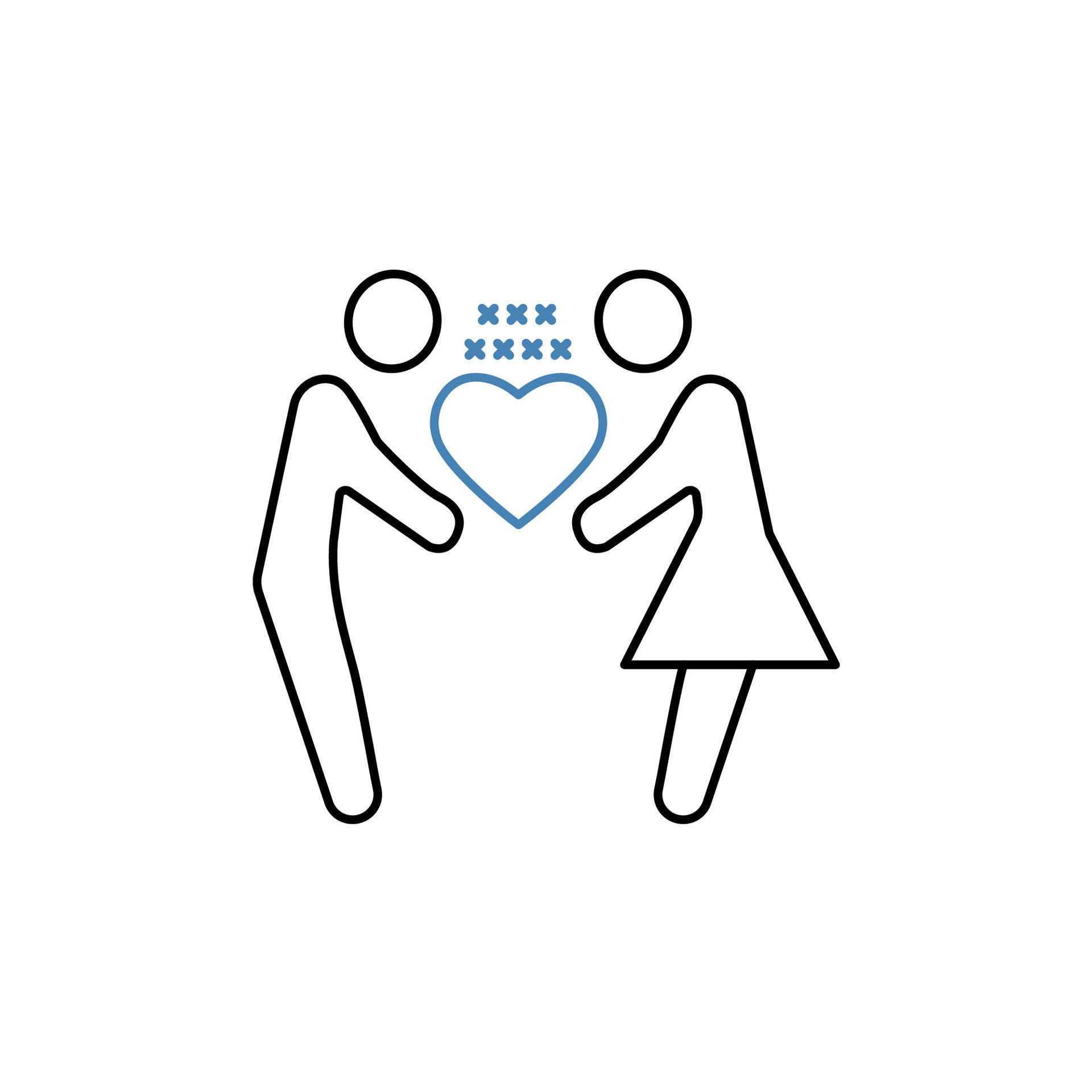 Couple Concept Line Icon Simple Element Illustration Couple Concept Outline Symbol Design