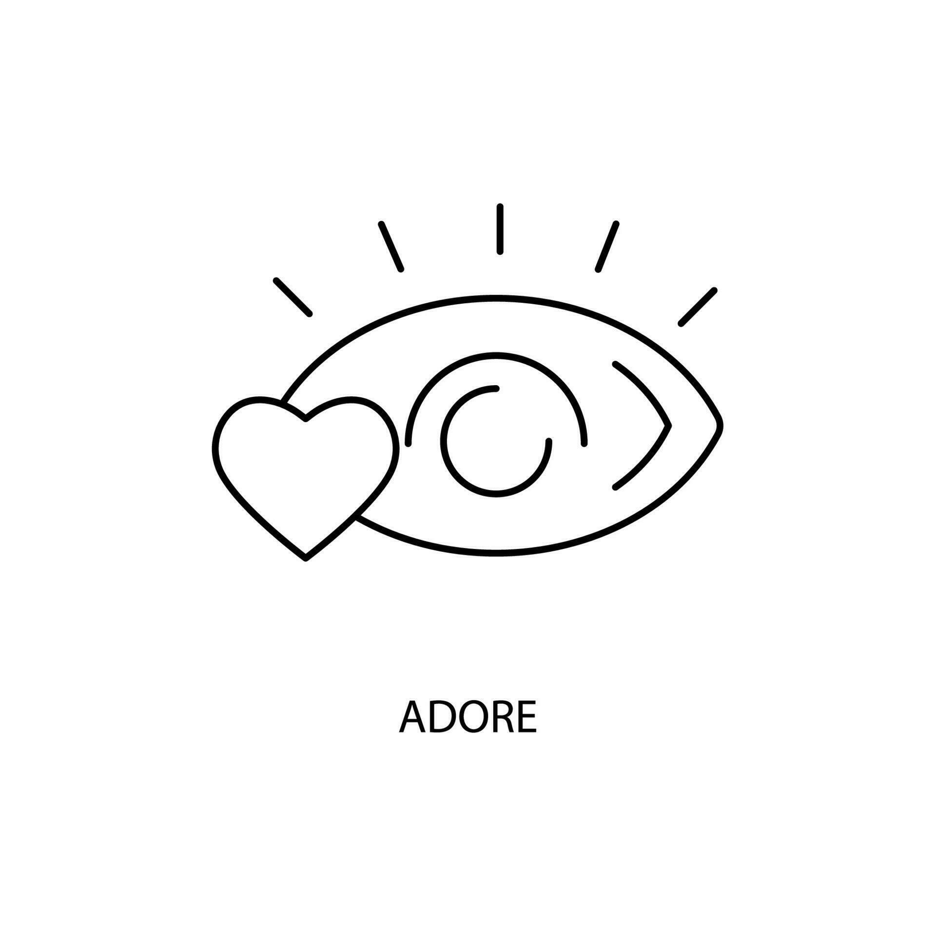 adore concept line icon. Simple element illustration. adore concept outline symbol design ...