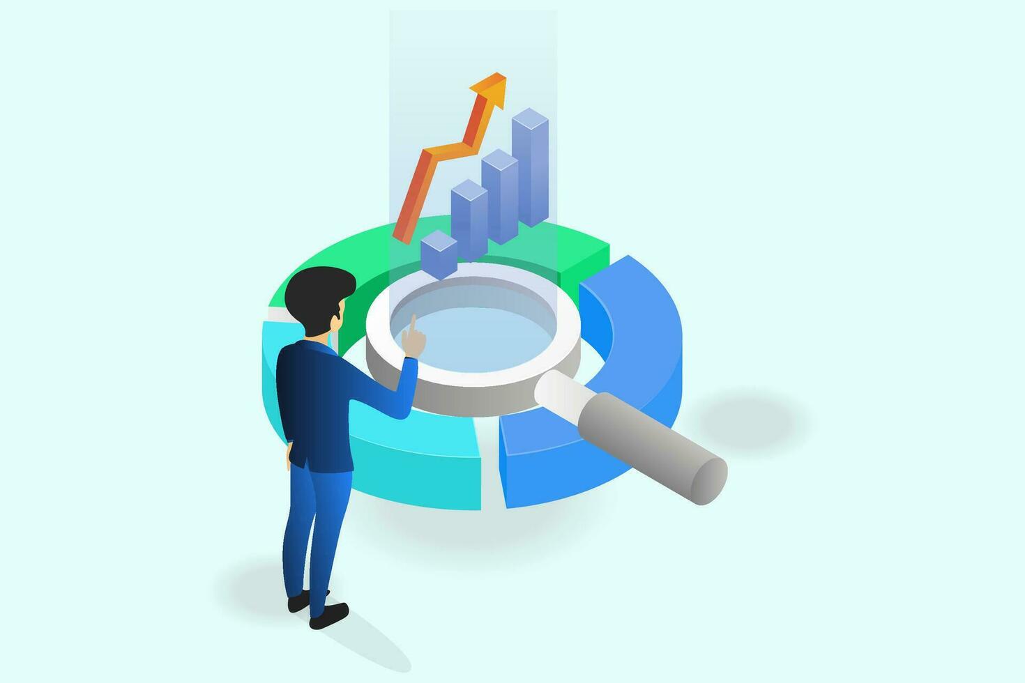 Graphics data search analysis design 36255345 Vector Art at Vecteezy