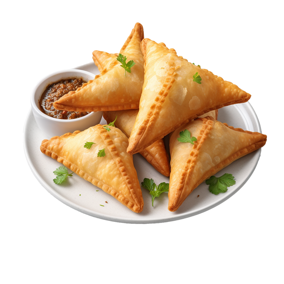 AI generated Samosas dish png isolated on transparent background ...