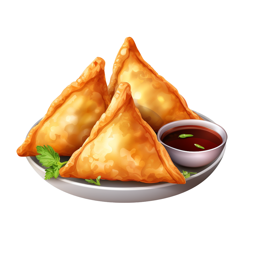 AI generated Samosas dish png isolated on transparent background ...