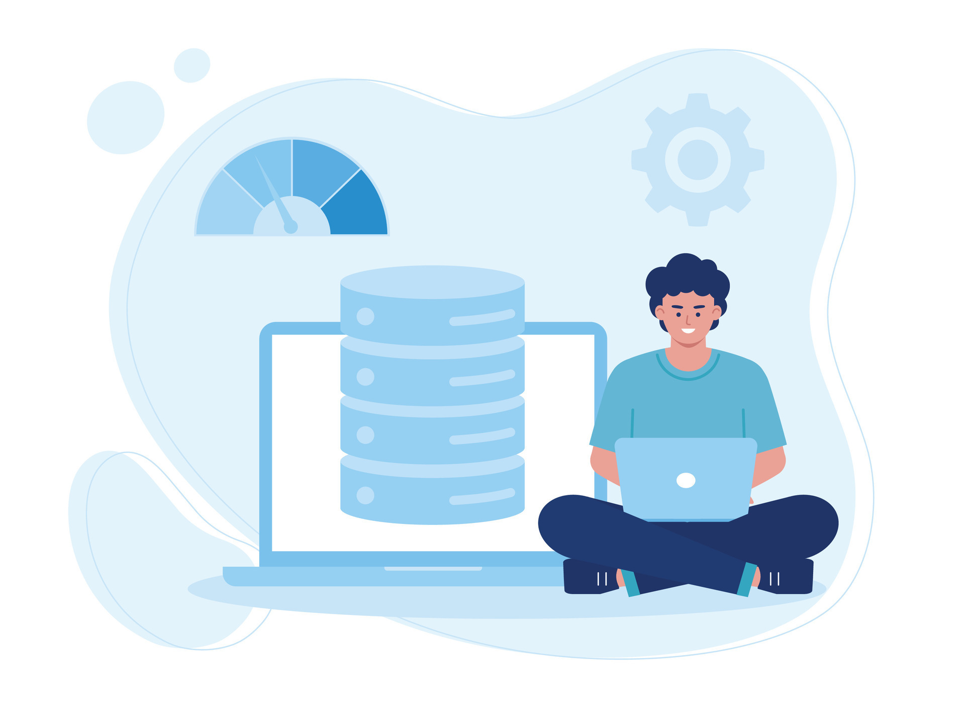 Database Analysis Statistical Reports Automation Of Information Processing 36260799 Vector Art