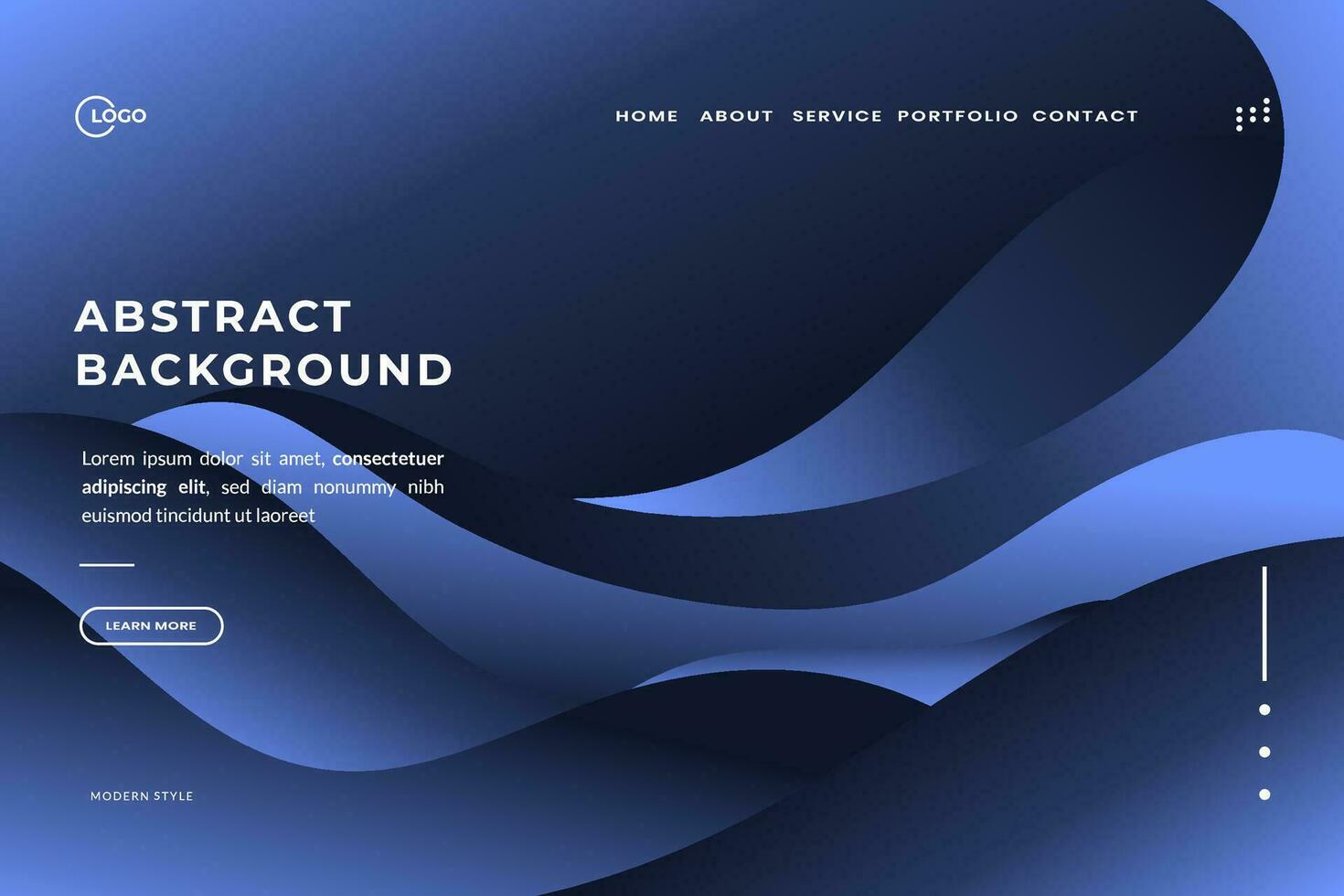 Dynamic Blue Abstract Background Stunning Flat Illustration for Modern ...