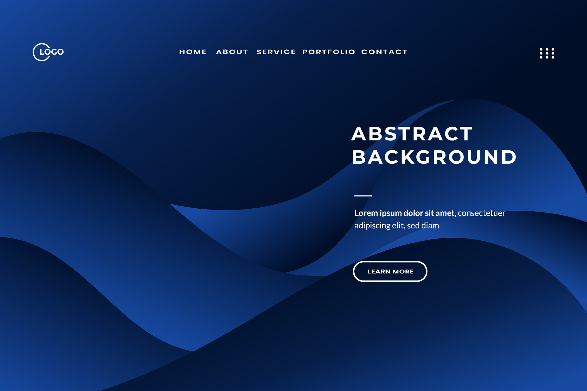 Dynamic Blue Abstract Background Stunning Flat Illustration for Modern ...