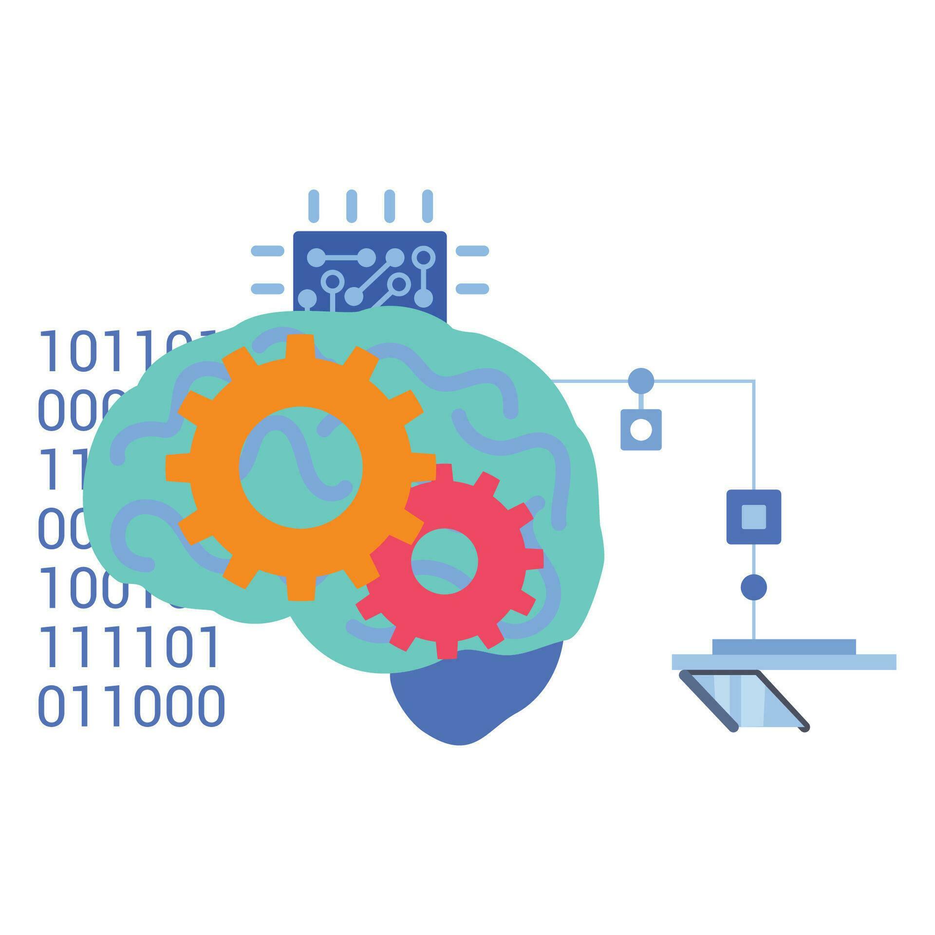 Artificial intelligence icon collection. Duotone color. Vector ...