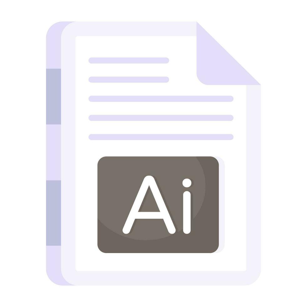 A flat design icon of ai file 36266949 Vector Art at Vecteezy