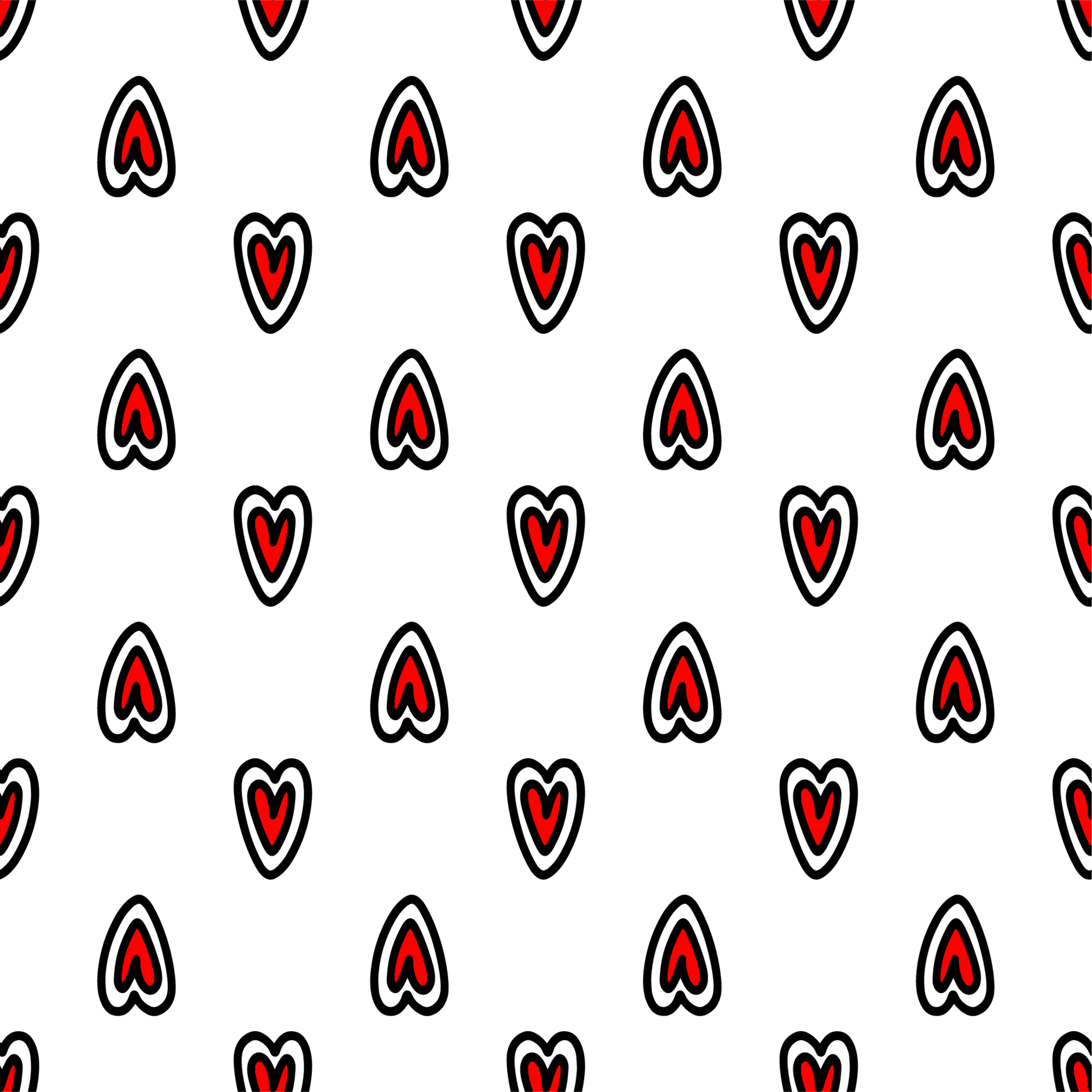Red Hearts Seamless Pattern 36267707 Png