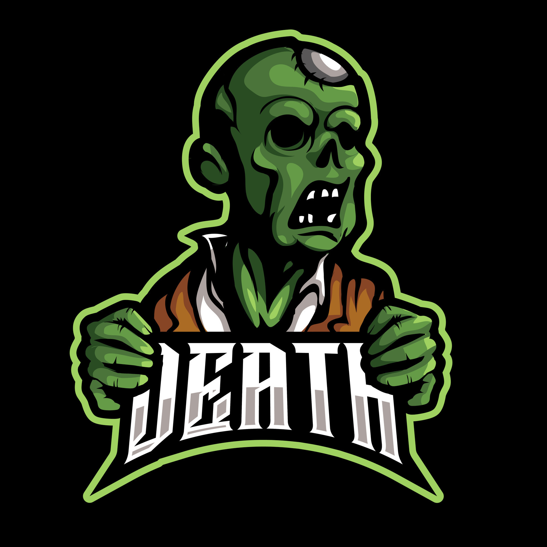Zombie mascot logo design with modern illustration 36268025 Vector Art ...