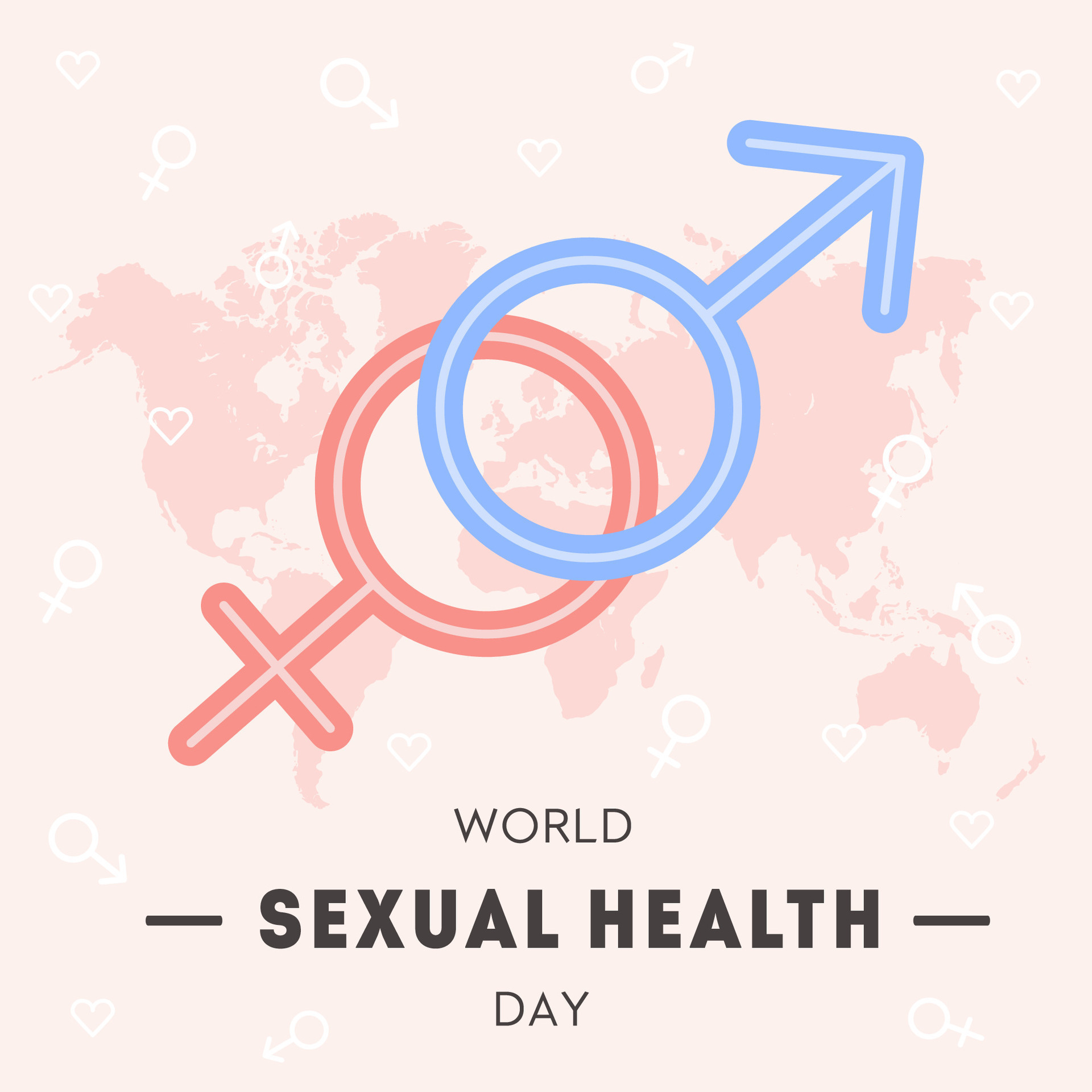 World Sexual Health Day Greeting Card Contraception Items For Safe Sex
