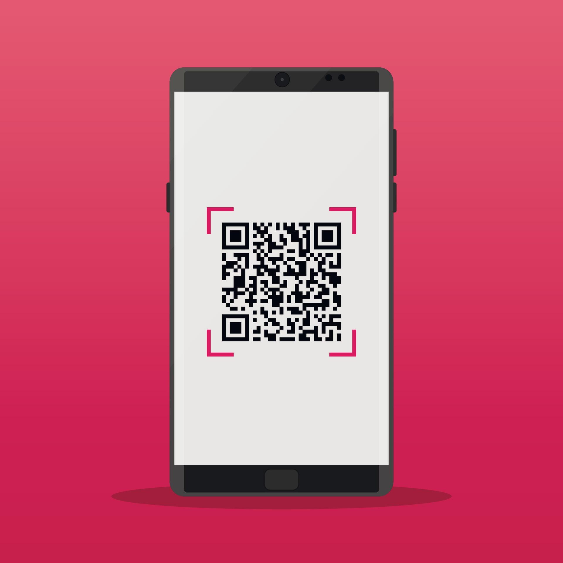 Scan QR code to Mobile Phone. QR Codes decoding with a smartphone ...