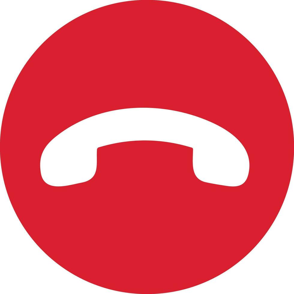 Phone Call Icon Answer Decline Call Icon With Red Button Contact Us Telephone Sign No