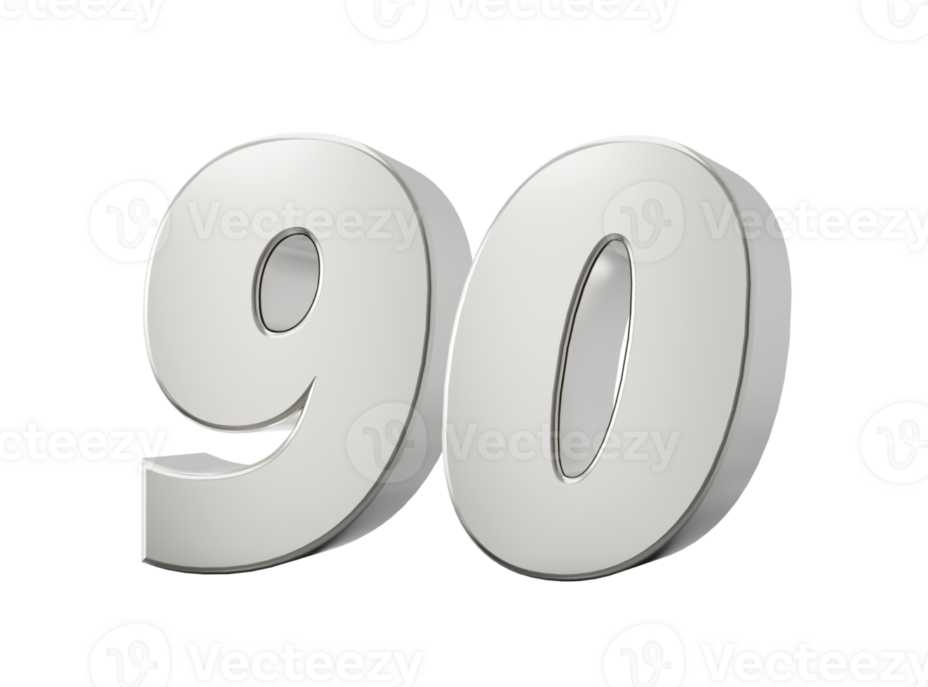 3d Shiny Silver Number 90, Ninety 3d Silver Number, 3d illustration ... 3d Shiny Silver Number 90, Ninety 3d Silver Number, 3d illustration ...