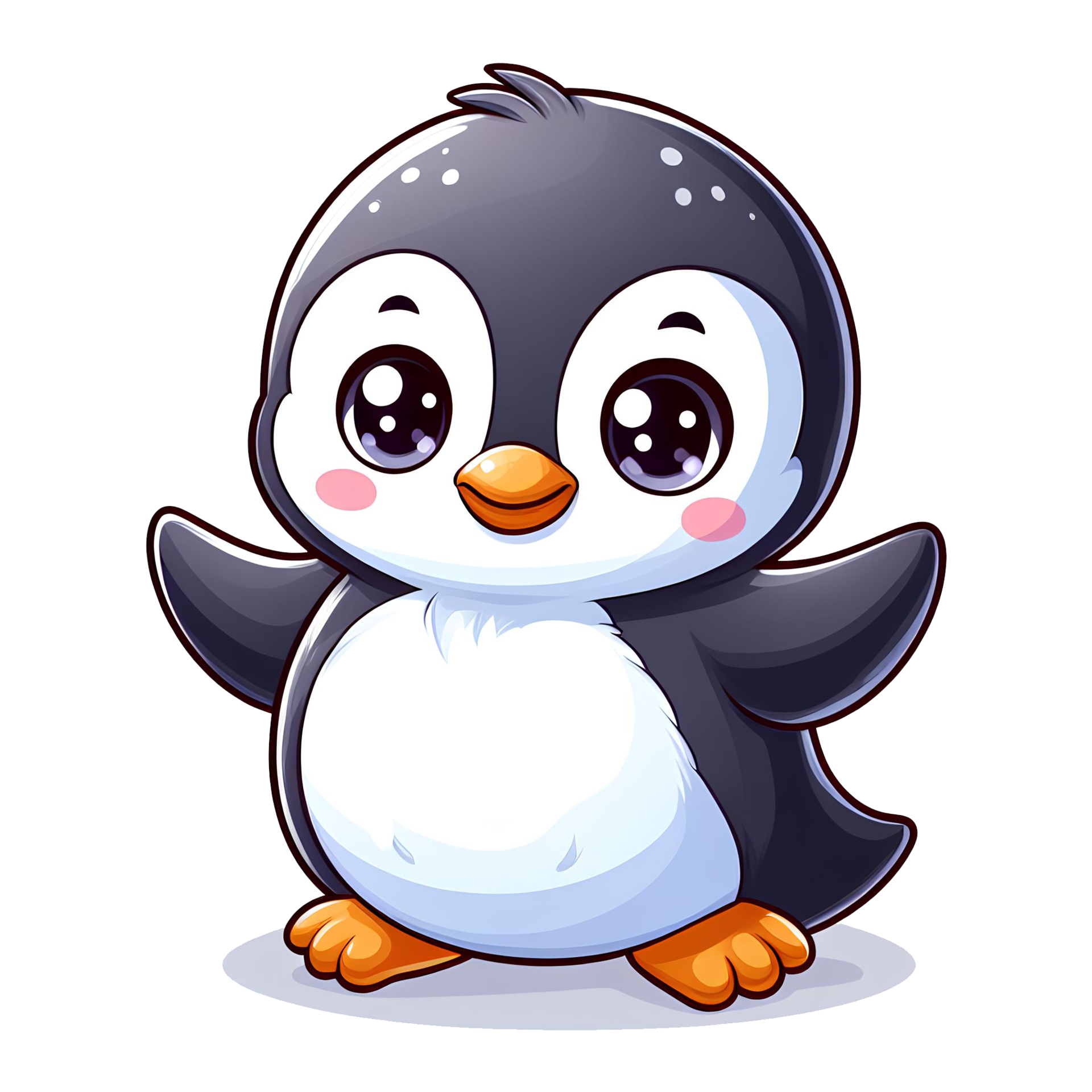 AI generated cute penguin - cartoon on transparent background 36271970 PNG