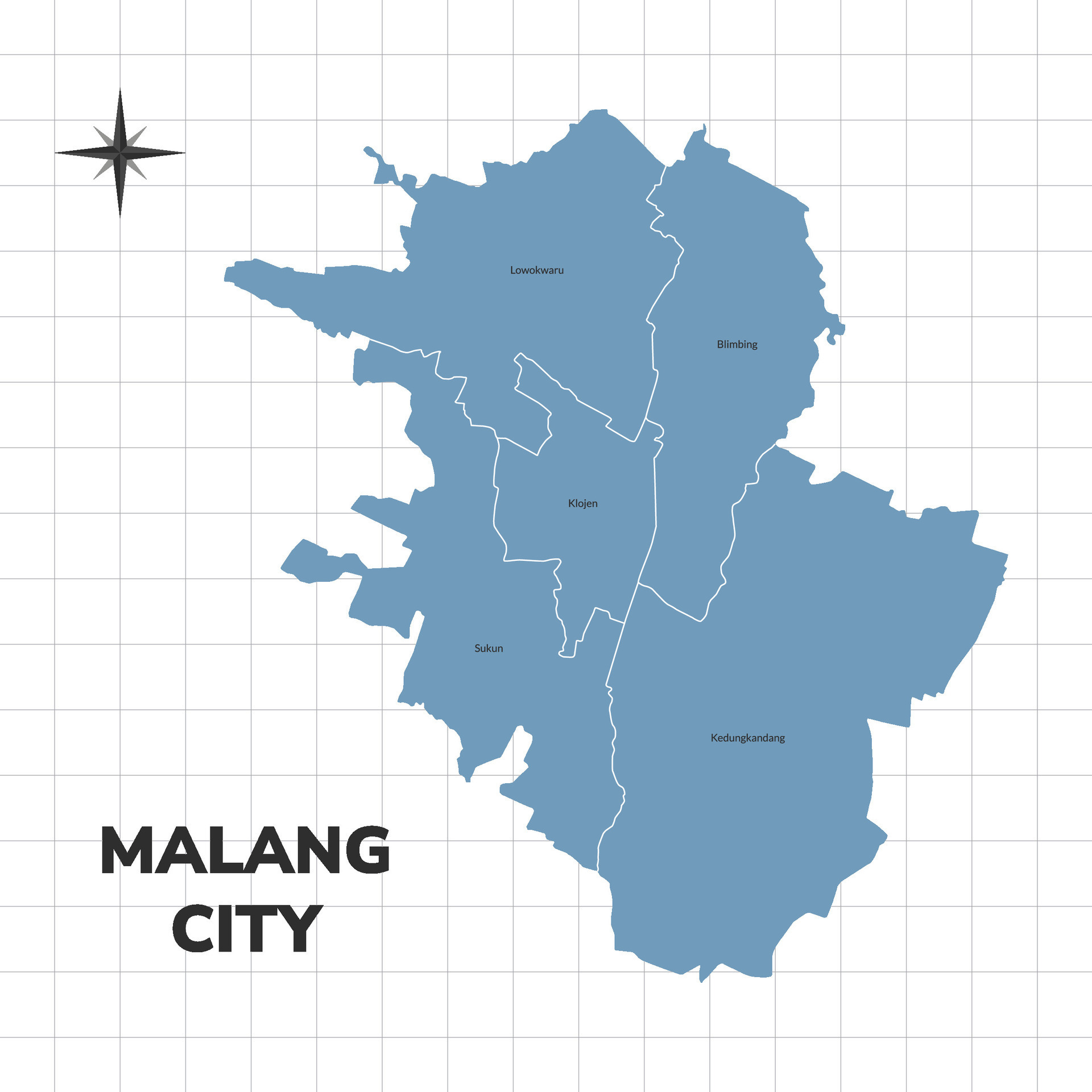 Malang city map illustration. Map of cities in Indonesia 36272045 Vector Art at Vecteezy