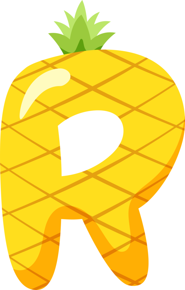 Piña Alfabeto Letra R 36273511 Png
