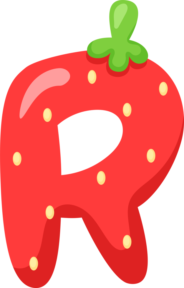 Fresa Alfabeto Letra R 36273527 Png